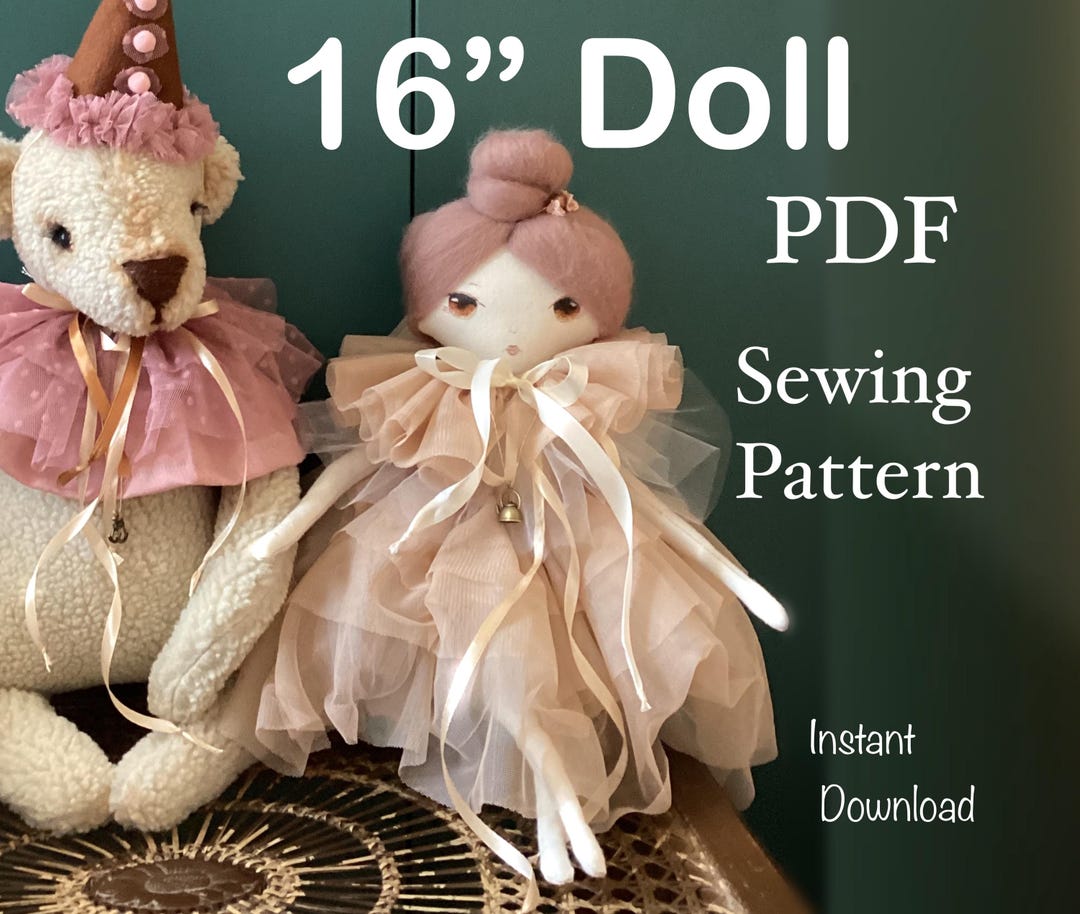 Rag Doll Sewing Pattern And Tutorial Pdf Handmade Doll Tutorial Instant