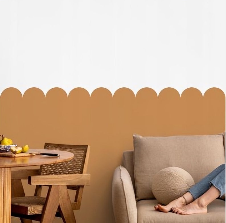 Scallop Stencil for Wall Stencil Scallop Edge Paint Stencil for Walls ...