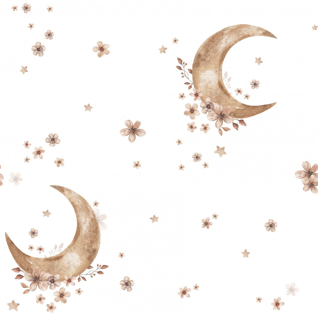 BOHO MOON Fabric Baby Moon Cotton Fabric Double Gauze Cotton Moon in ...