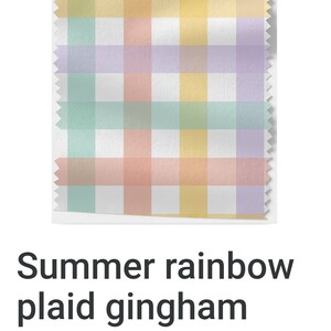 Cottagecore GINGHAM Handdrawn Gingham Fabric Gingham Pastel Color ...