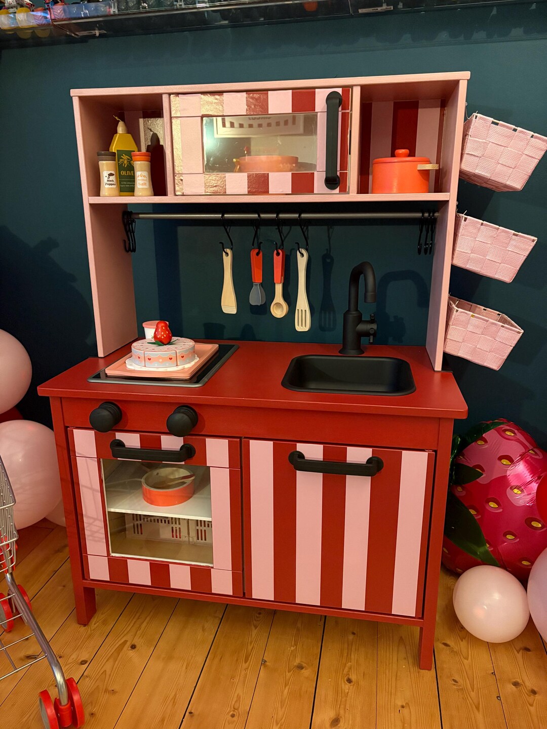 Pink and Red DUKTIG Sticker Boho IKEA DUKTIG Kitchen Sticker Red Pink ...