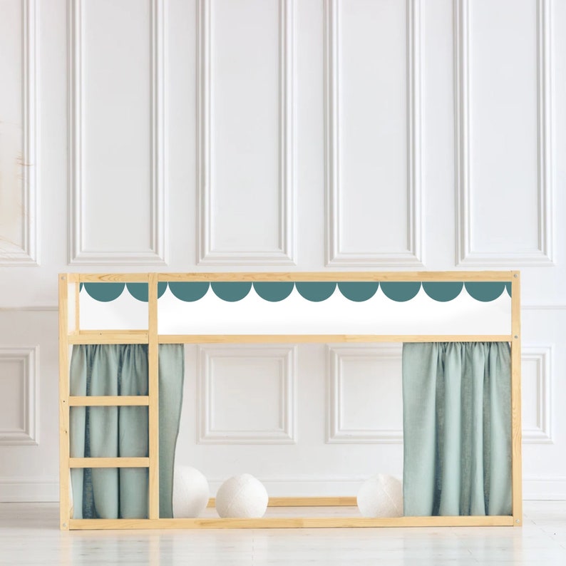 SCALLOP Bed Sticker Kura Children's Bed Ikea Kura Bed Furniture Film ...