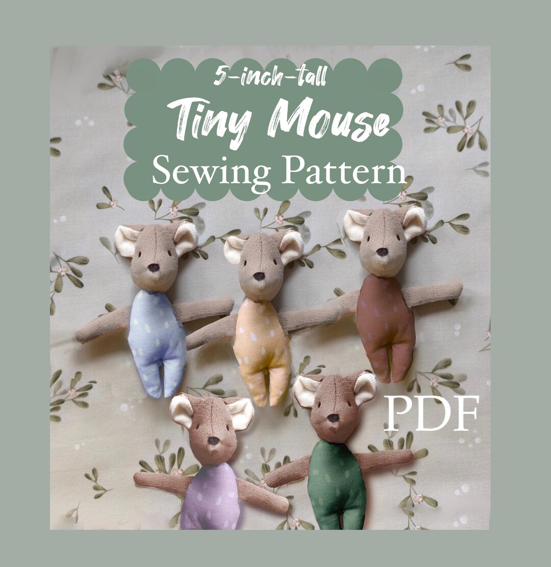 5” Mouse Sewing Pattern & Tutorial Mouse DIY Baby Mouse Sewing Tutorial ...