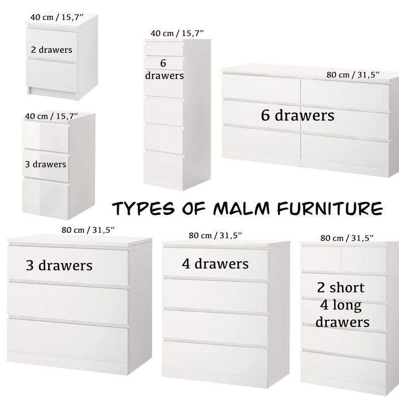 IKEA Malm Dresser Cupboard Pink Sticker Malm Furniture Film Boho Girl's ...