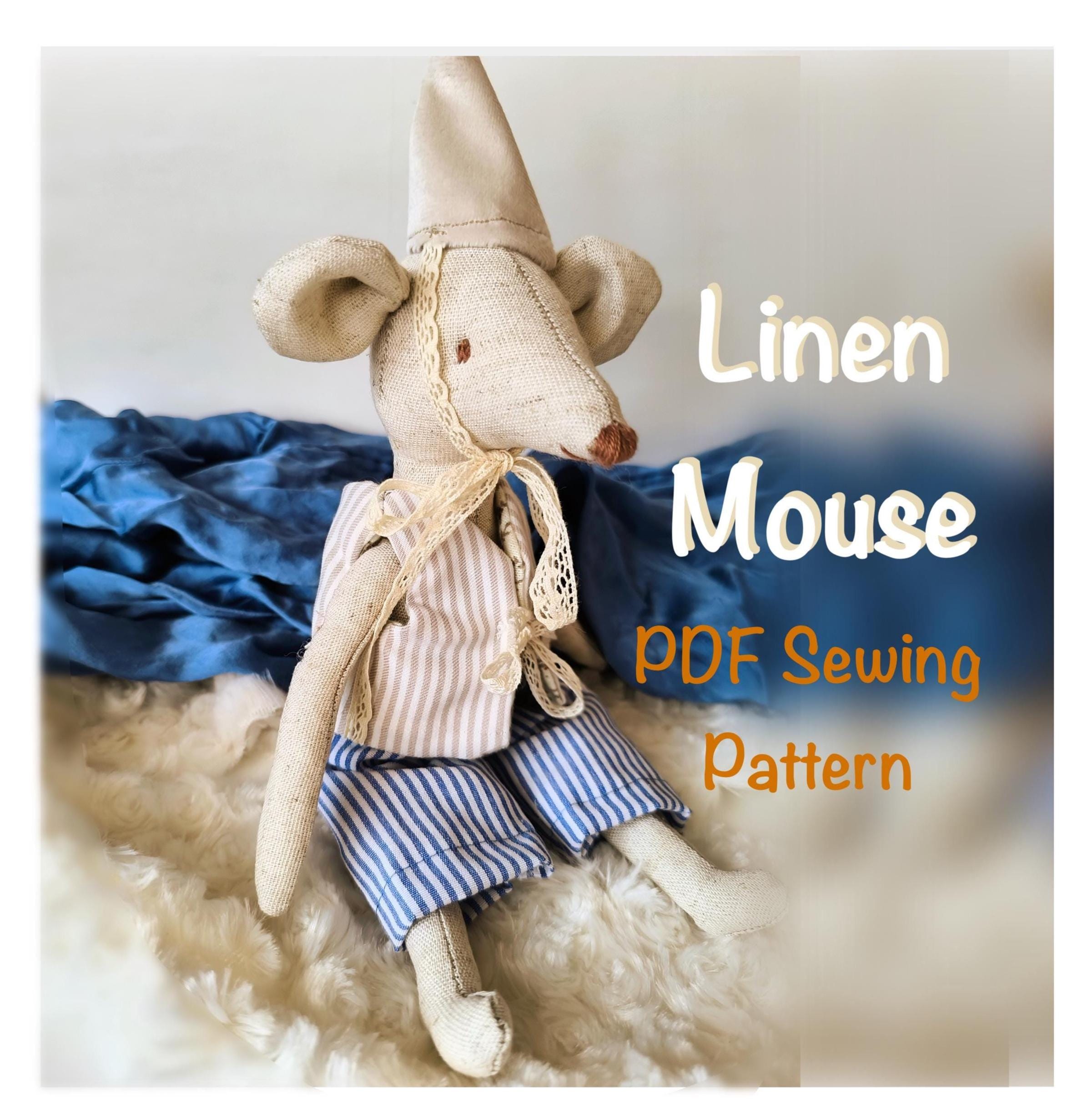 Linen Mouse Sewing Pattern Mouse Sewing Tutorial Mouse in Clothes ...