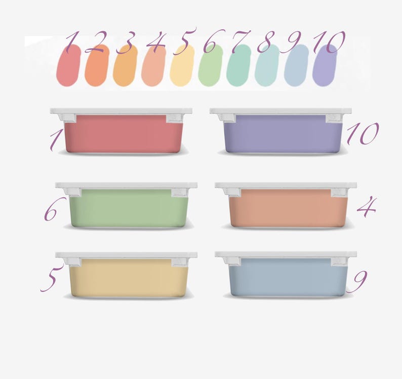 Pastel Colors TROFAST Sticker IKEA TROFAST Vinyl Wraps Ikea Trofast ...