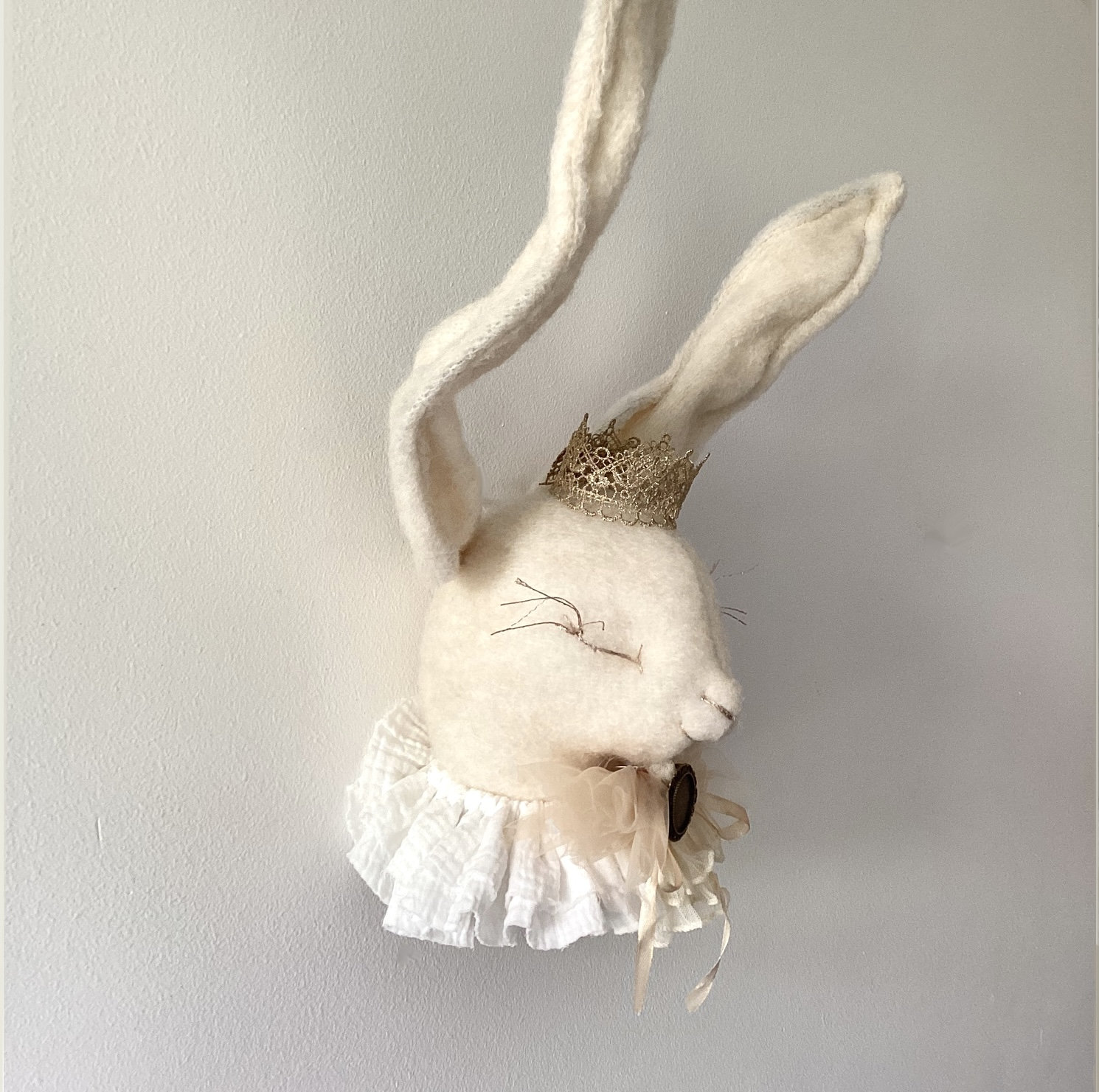 Rabbit Head Wall Mount Rabbit Wall Mount Rabbit Wall Decoration Plush ...