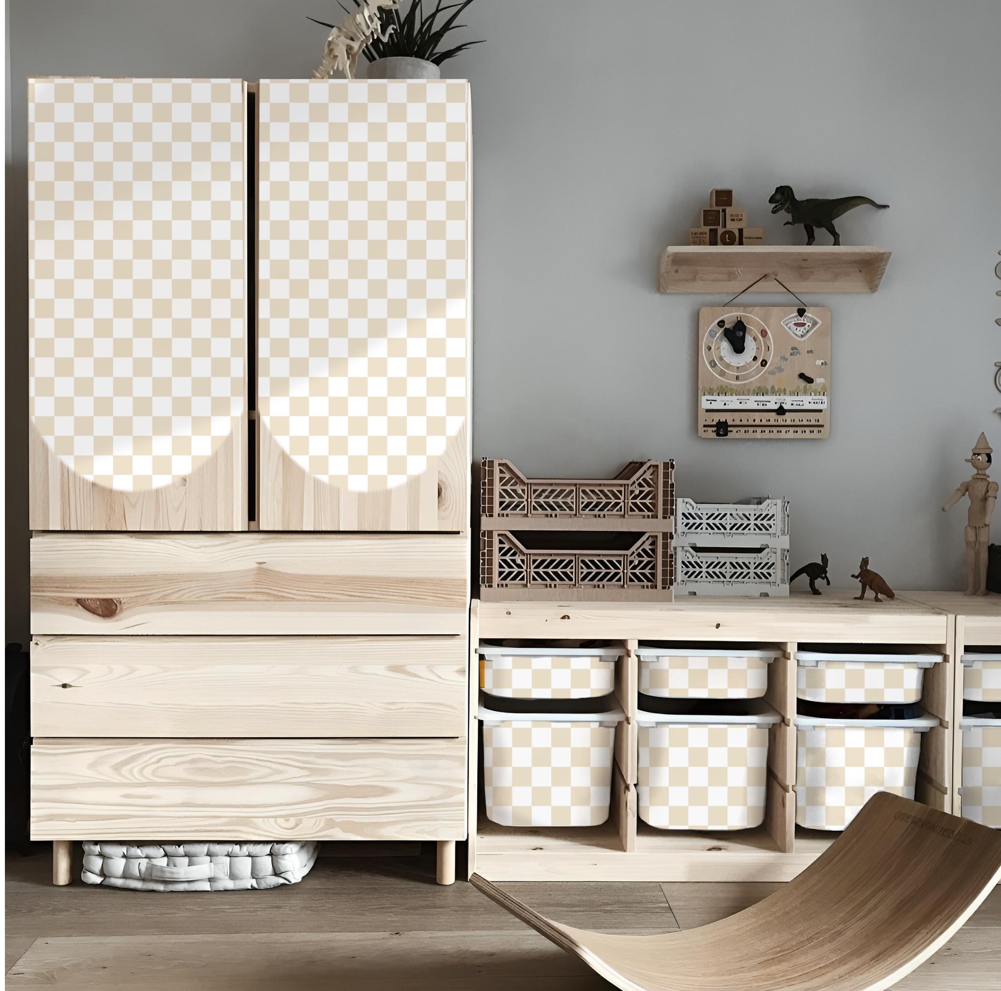 Checkers TROFAST Sticker Checkers IKEA TROFAST Vinyl Wraps Ikea Trofast ...