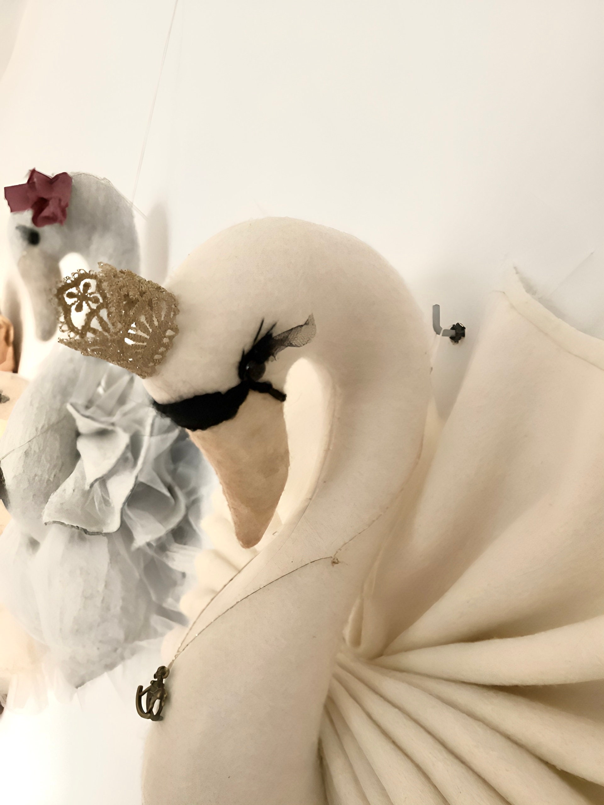 Swan Ecru Swan Wall Mount Swan Faux Taxidermy Cream Swan Wall Head Swan ...