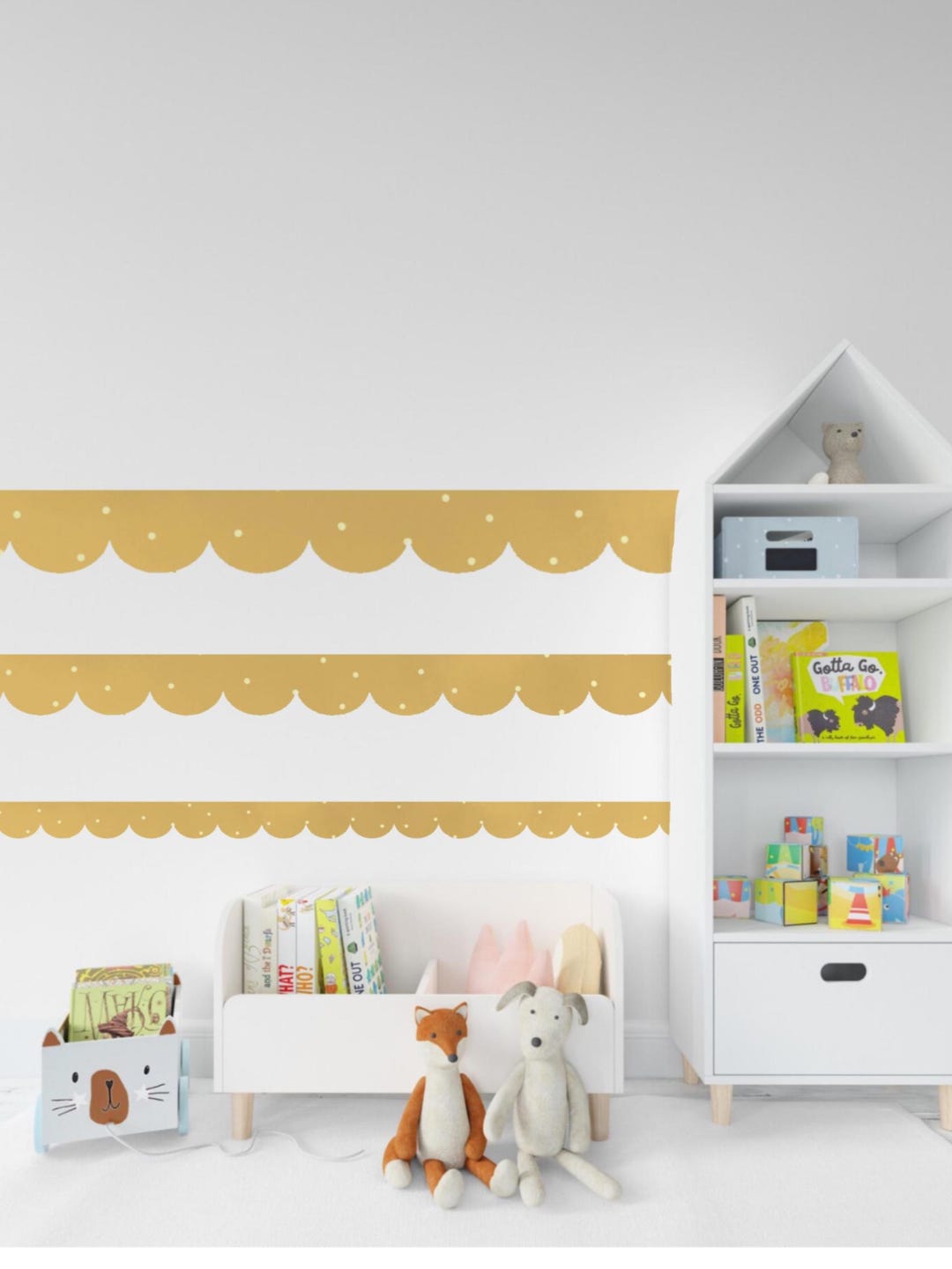 Scalloped Wall Decal Scalloped Border Scallops Wall Sticker Scalloped ...