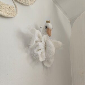 Swan White Nursery Decor Swan Wall Mount Swan Head Swan Wall Decor Swan ...