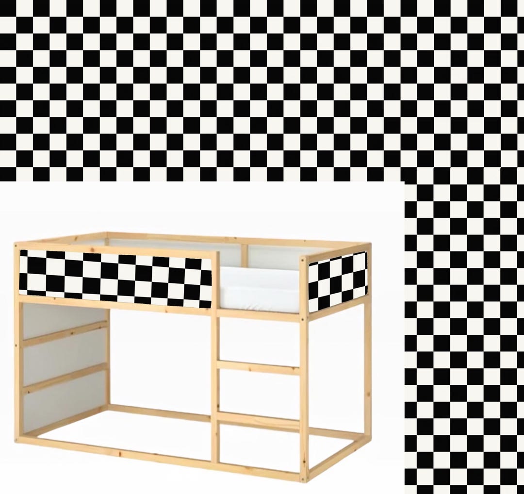 Checkers IKEA KURA Decals Boy Kura Bed Stickers Kura Decal Bunk Bed ...