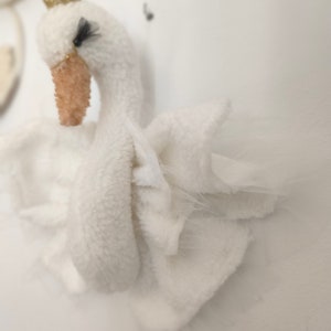 Swan White Nursery Decor Swan Wall Mount Swan Head Swan Wall Decor Swan ...