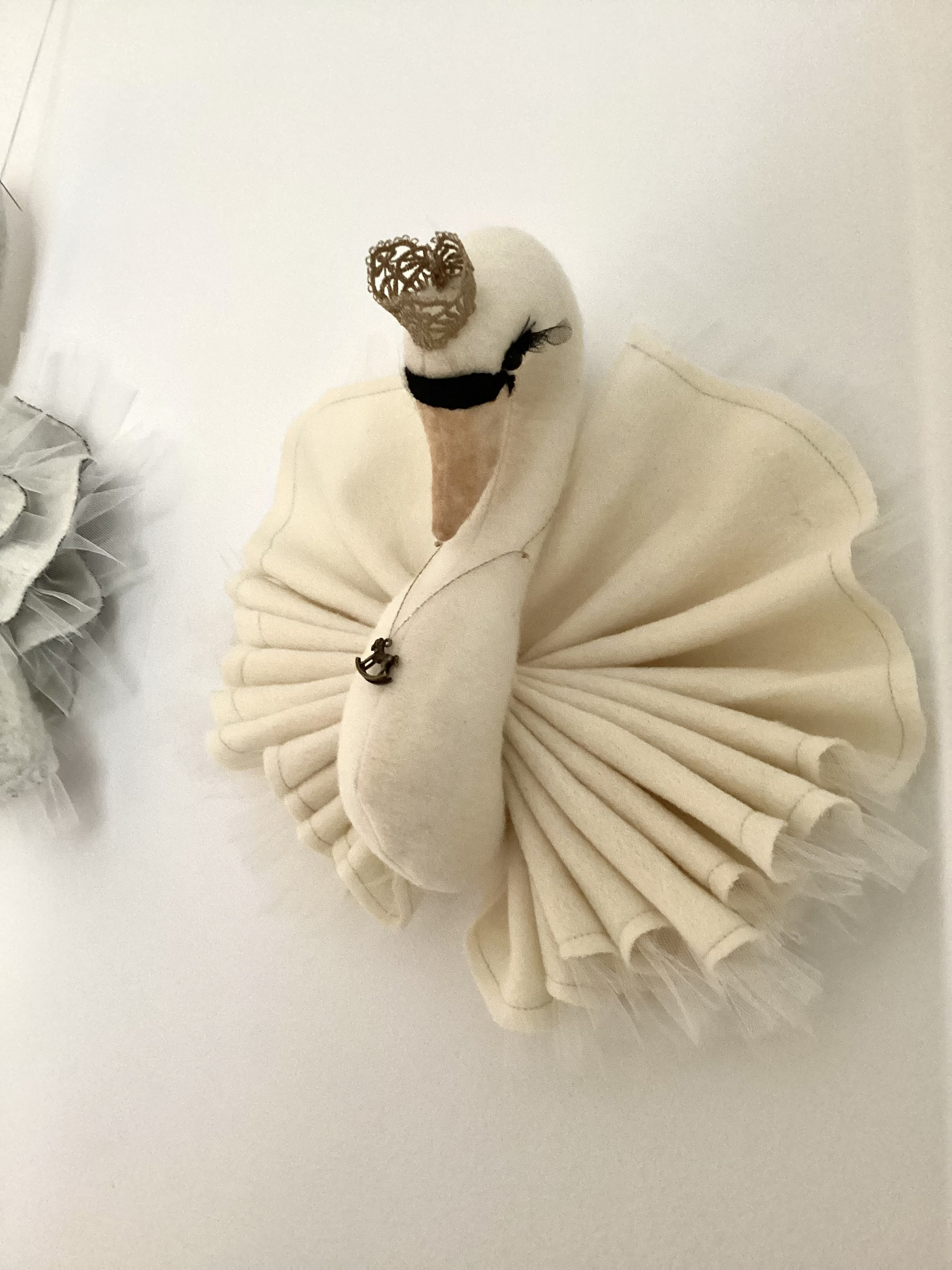 Swan Ecru Swan Wall Mount Swan Faux Taxidermy Cream Swan Wall Head Swan ...