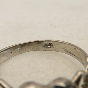 Vintage Sterling Silver Crystal Heart Ring - Etsy