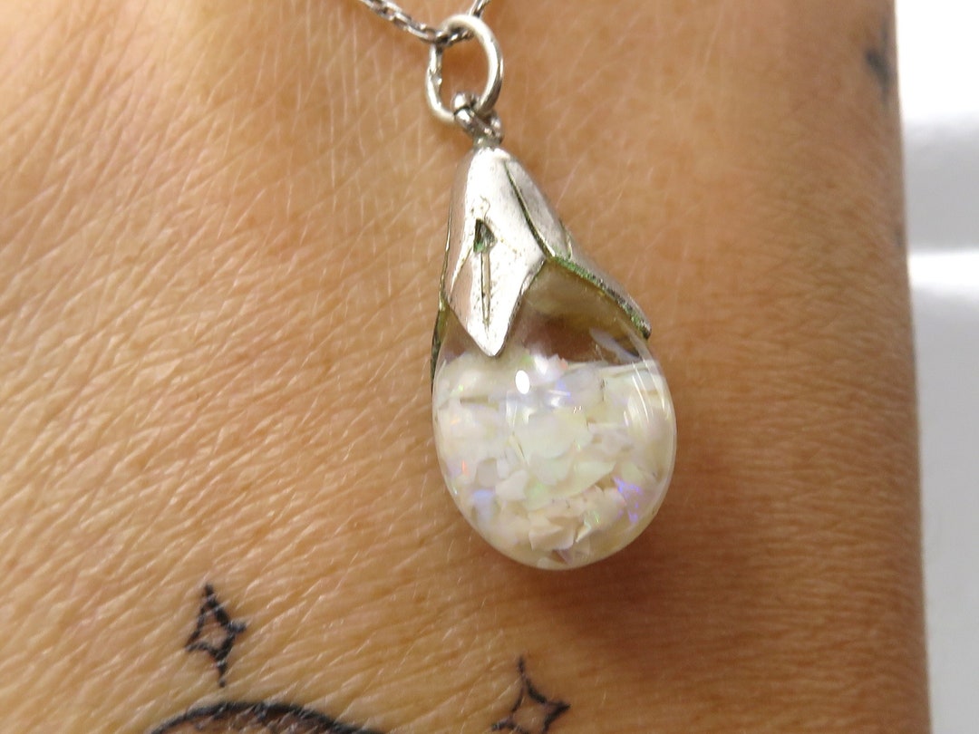 Vintage Sterling Silver Floating Opal Necklace - Etsy