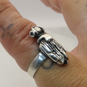 Vintage Sterling Silver Bug Beetle Ring - Etsy