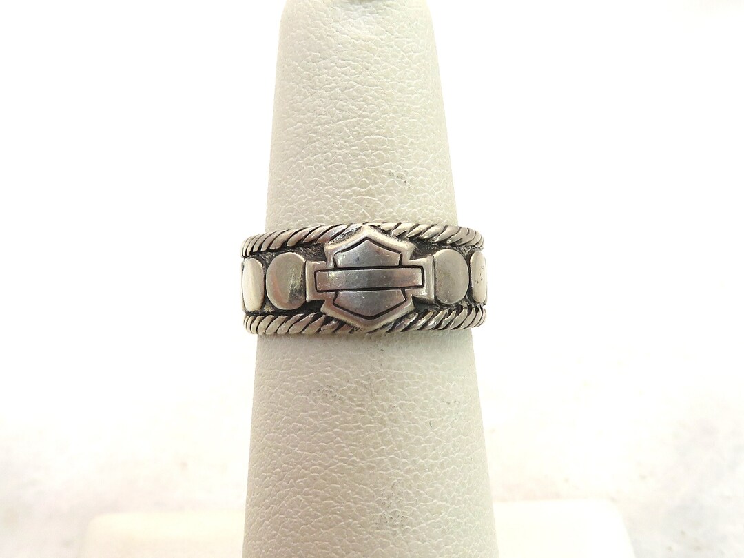 Vintage Sterling Silver Harley Davidson Ring - Etsy