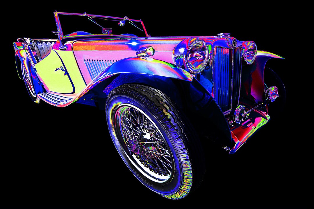 Car-toons #1904 1947 MG TC - Etsy Österreich