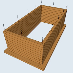 Rectangular Garden Planter Box, Step by Step Plans | 2ft by 4ft Size ...
