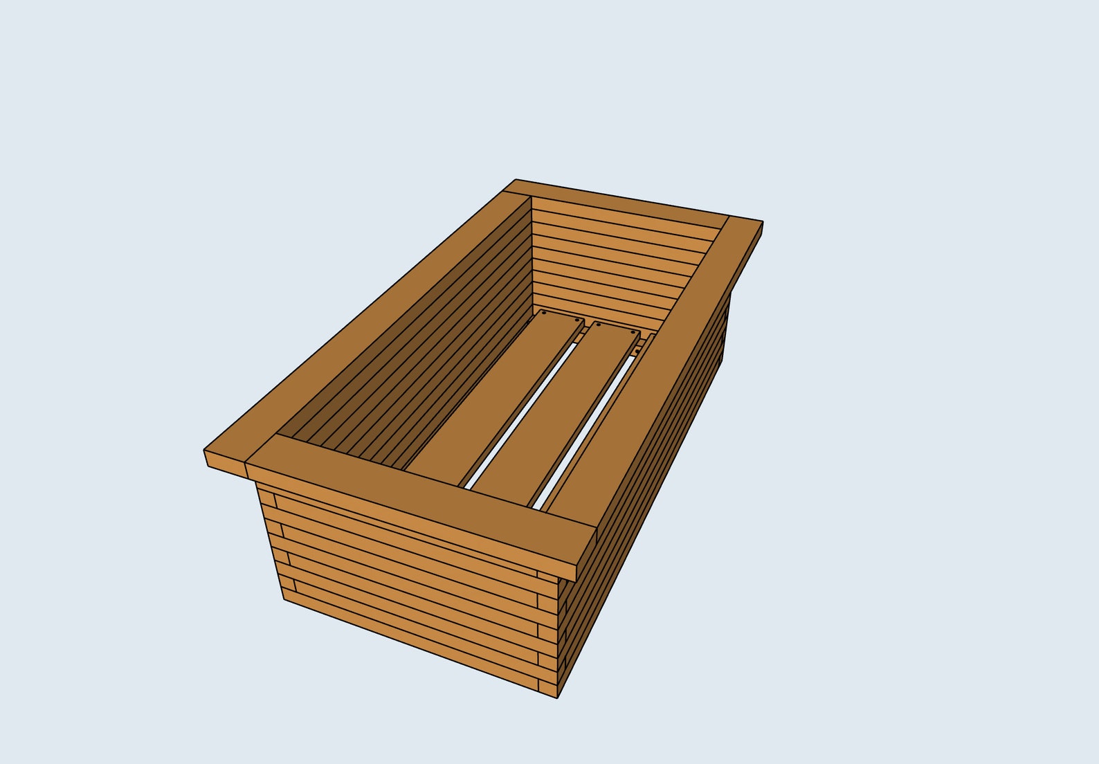 Rectangular Garden Planter Box, Step by Step Plans | 2ft by 4ft Size ...