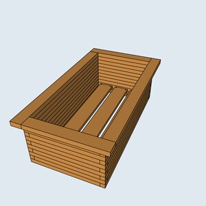 Rectangular Garden Planter Box, Step by Step Plans | 2ft by 4ft Size ...