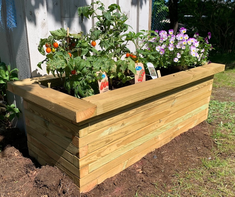Rectangular Garden Planter Box, Step by Step Plans | 2ft by 4ft Size ... Rectangular Garden Planter Box, Step by Step Plans | 2ft by 4ft Size ...