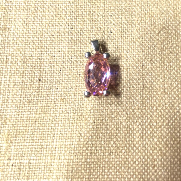 Pink Crystal Pendant - Etsy