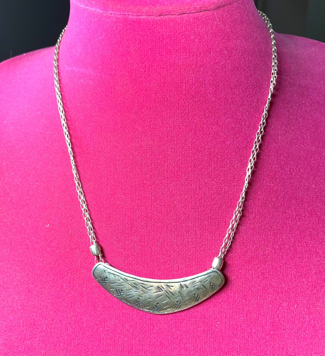 Silpada Sterling Silver Etched Lunar Necklace - Etsy
