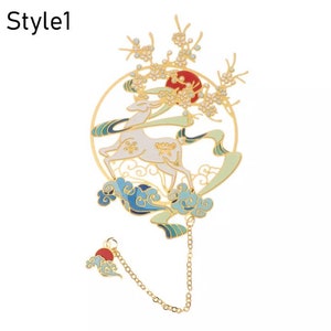 Japanese Style Gold Brass Metal Bookmark Gift or Present for - Etsy