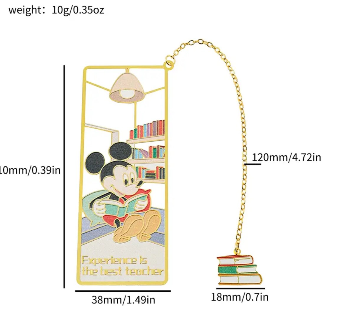Disney Mickey and Minnie Mouse Creative Metal Bookmark for Women Men ...