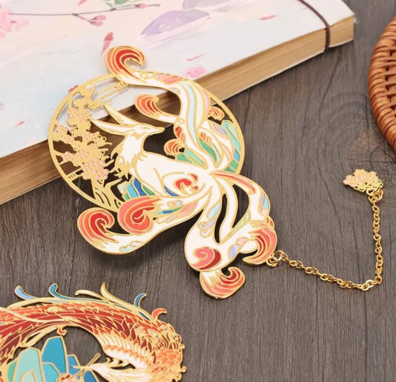 Japanese Style Gold Brass Metal Bookmark Gift or Present for - Etsy