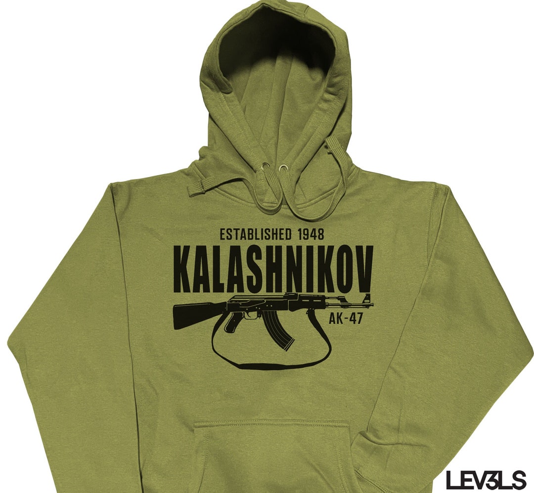 KALASHNIKOV Hoodie Pullover AK-47 RIFLE 7.62X39MM Military Green Hoodie ...
