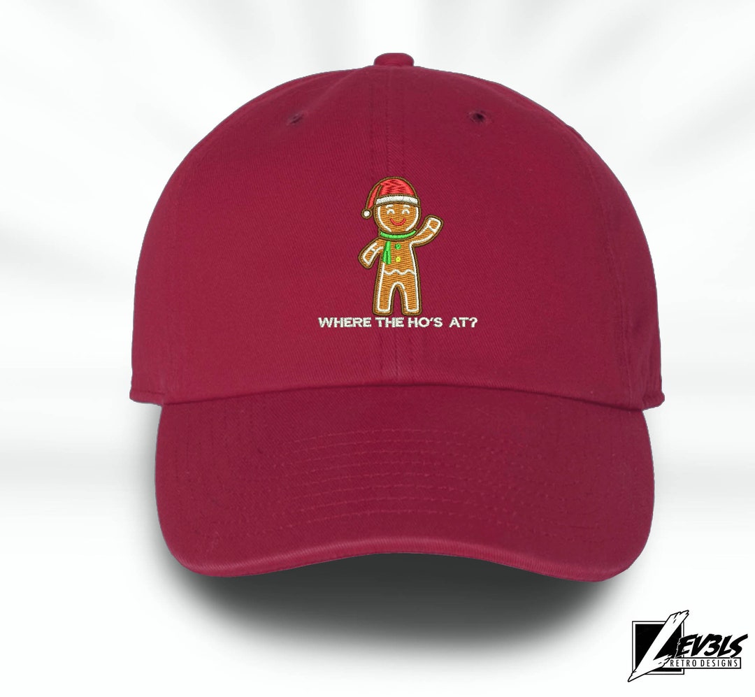 Gingerbread Man Embroidered Baseball Cap: Christmas Santa Hat - Etsy