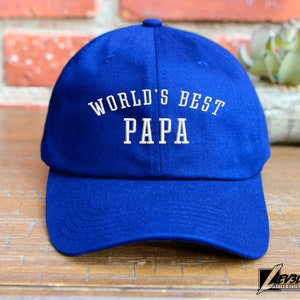 Worlds Best Papa Embroidered Baseball Unisex Cap Low Profile Dad Hat - Etsy