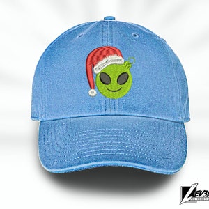 CHRISTMAS ALIEN Embroidered Low Profile Baseball Cap Christmas Cap ...