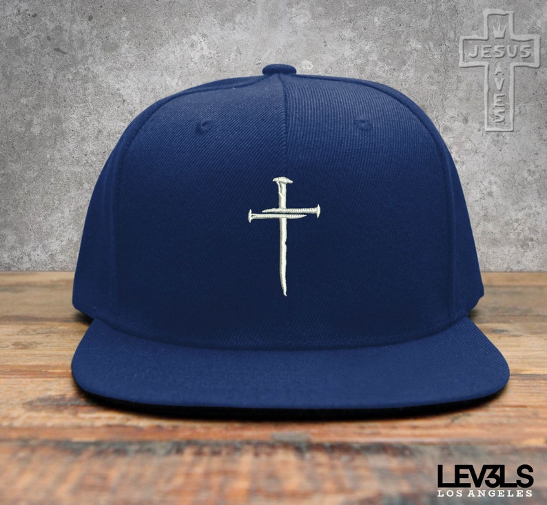 Cross 3 Nails Embroidered Snapback Baseball Cap | Christian Cross ...