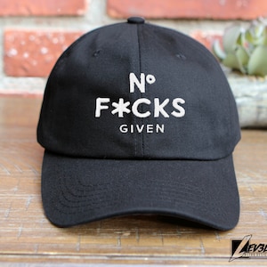 No Fcks Given Embroidered Unstructured Baseball Cap Zero F's Given Low ...
