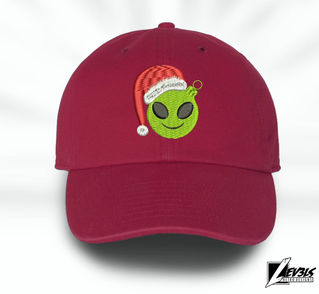 CHRISTMAS ALIEN Embroidered Low Profile Baseball Cap Christmas Cap ...