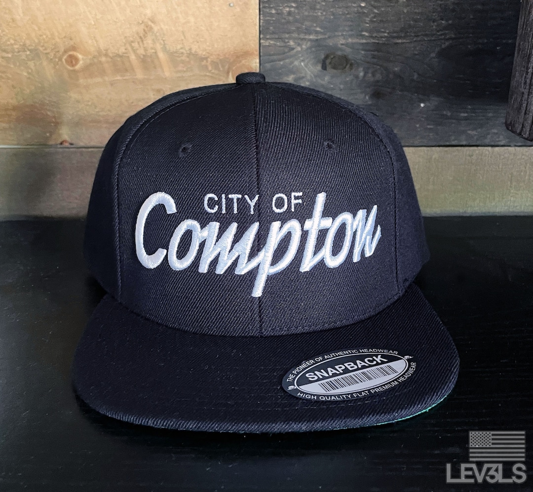 Compton Embroidered Snapback Cap: Retro Hip Hop Style - Etsy