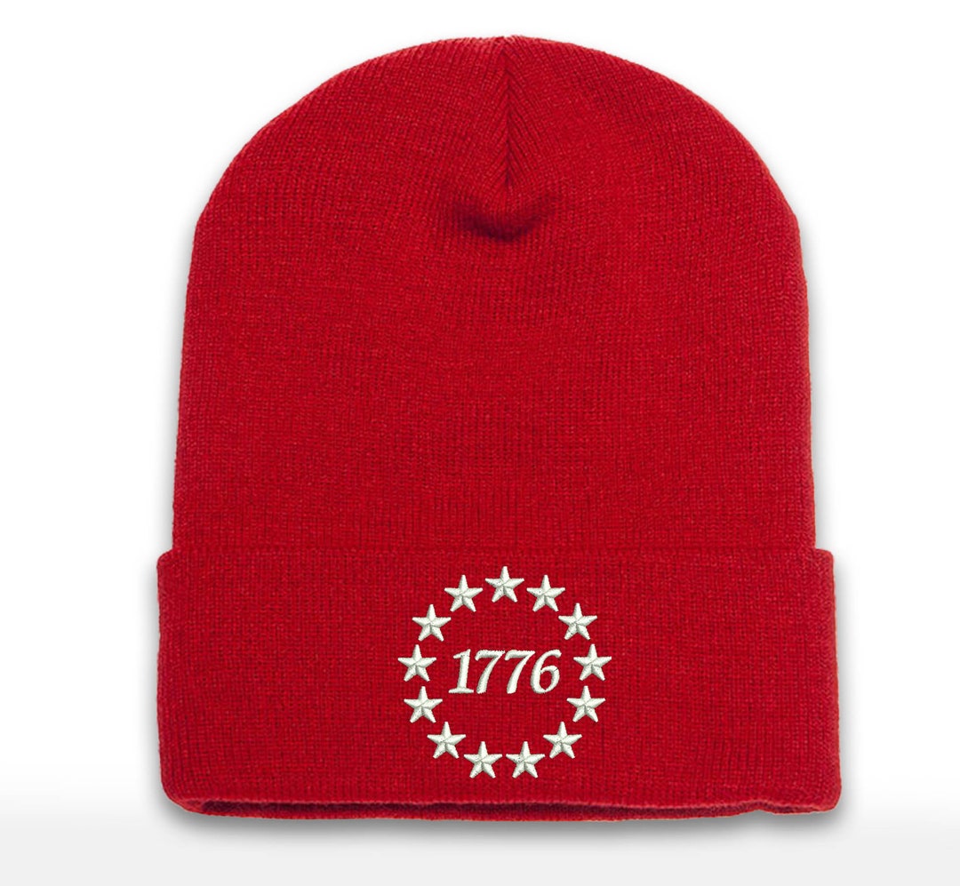1776 Embroidered Cuffed Beanie Cap - Betsy Ross America - Etsy