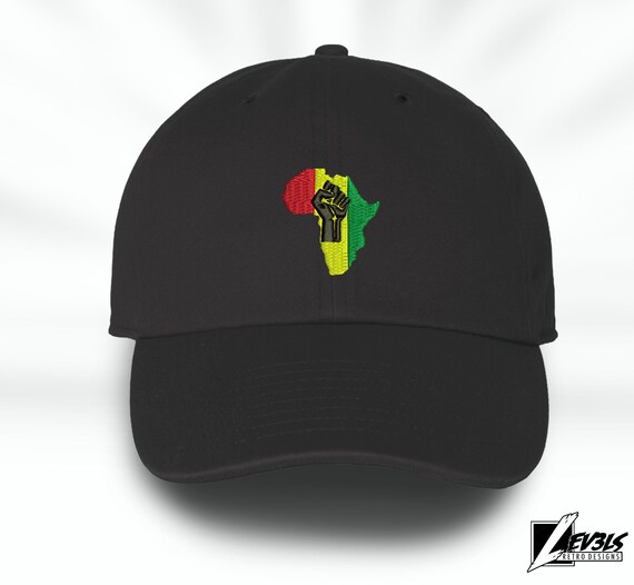 AFRICA MAP Low Profile Embroidered Baseball Cap Adjustable - Etsy