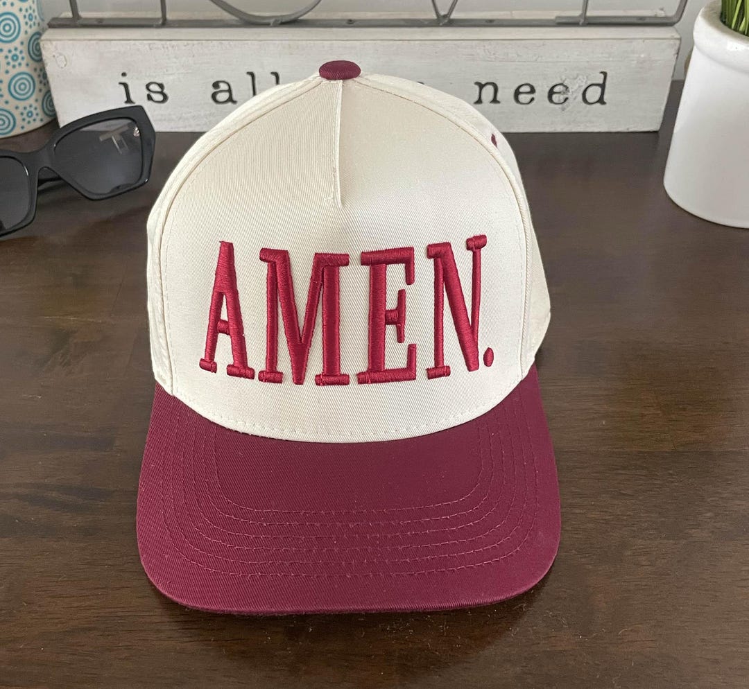 Amen 2 Tone Embroidered Snapback Baseball Christian Baseball Cap ...