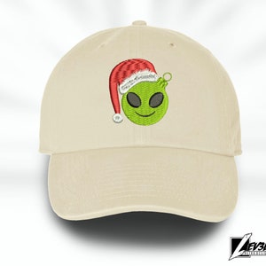 CHRISTMAS ALIEN Embroidered Low Profile Baseball Cap Christmas Cap ...