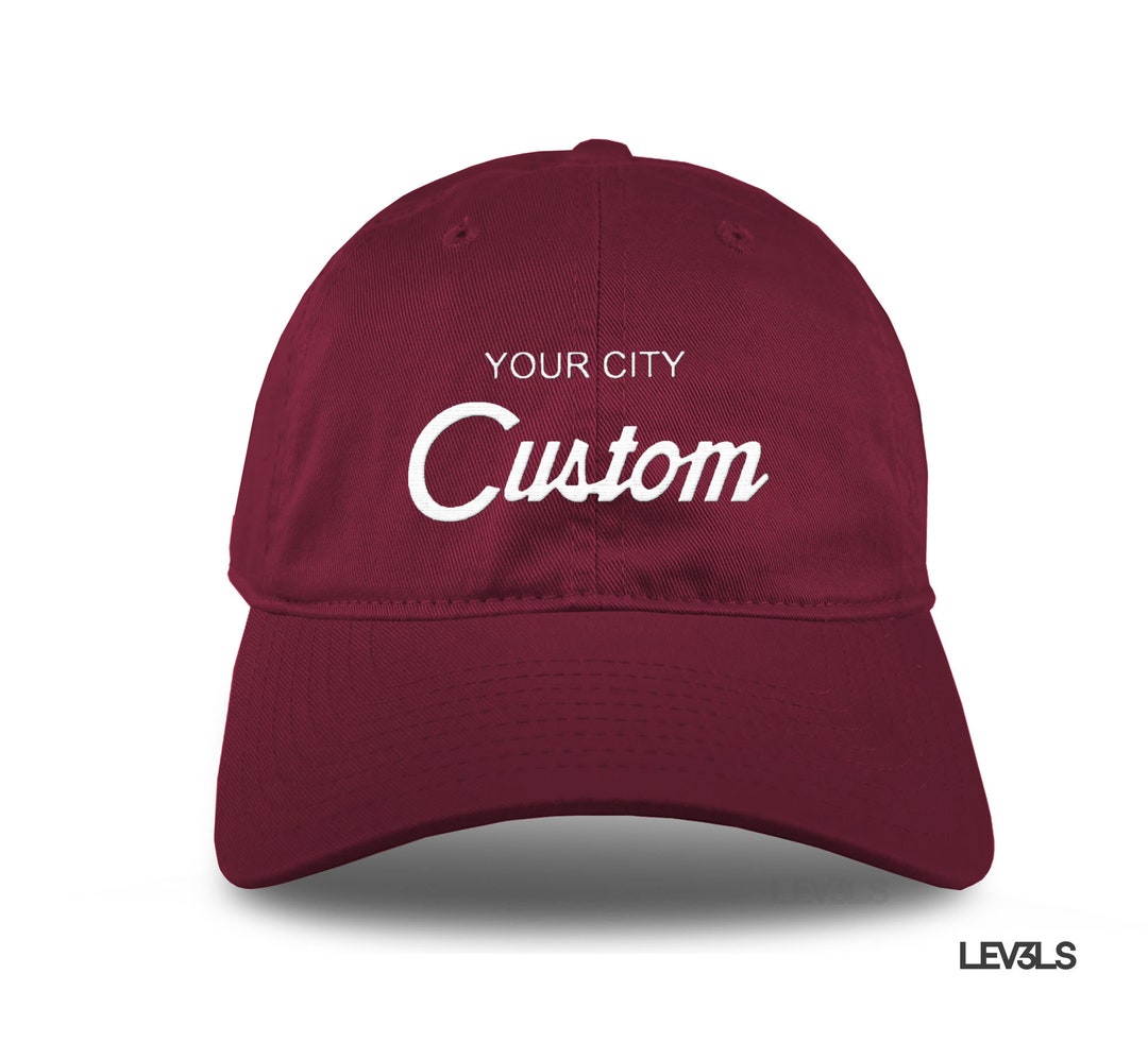 Custom Embroidered City Baseball Cap: Retro Style Dad Hat - Etsy