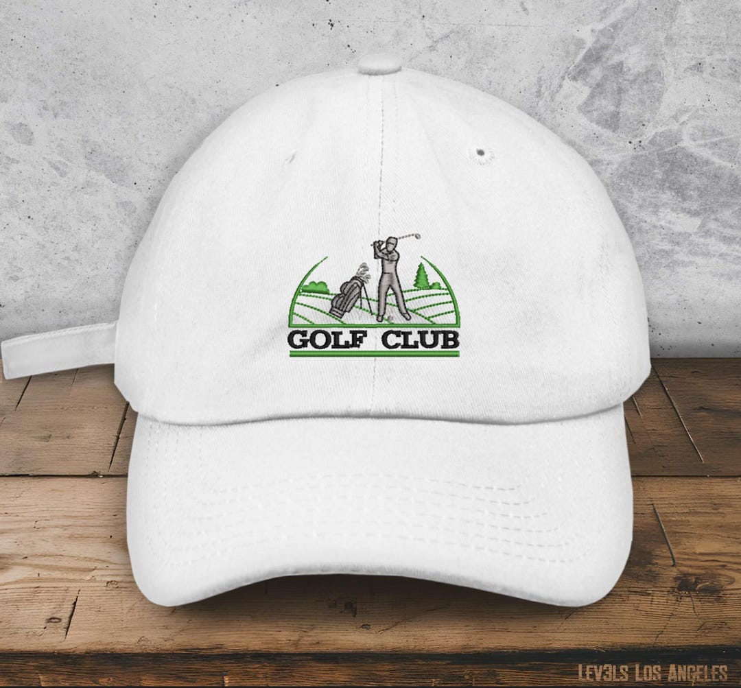 Embroidered Golf Club Hat: Low Profile Cotton Cap - Etsy