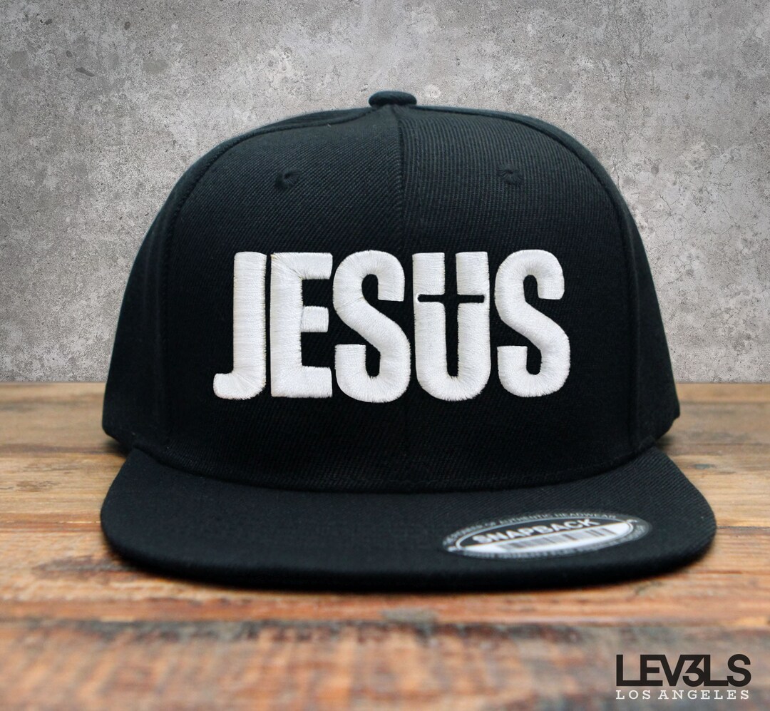 Jesus Bold 3D Embroidered Snapback Baseball Cap | Christian Cross ...