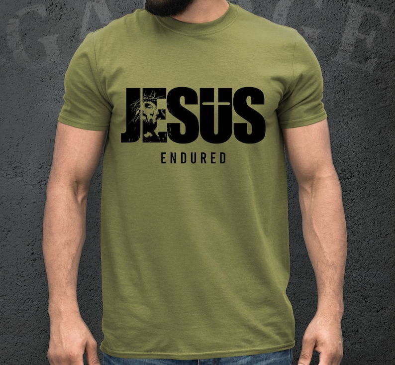 Jesus Endured T-shirt Christian Athlete | Workout Tee | Gym Tee ...