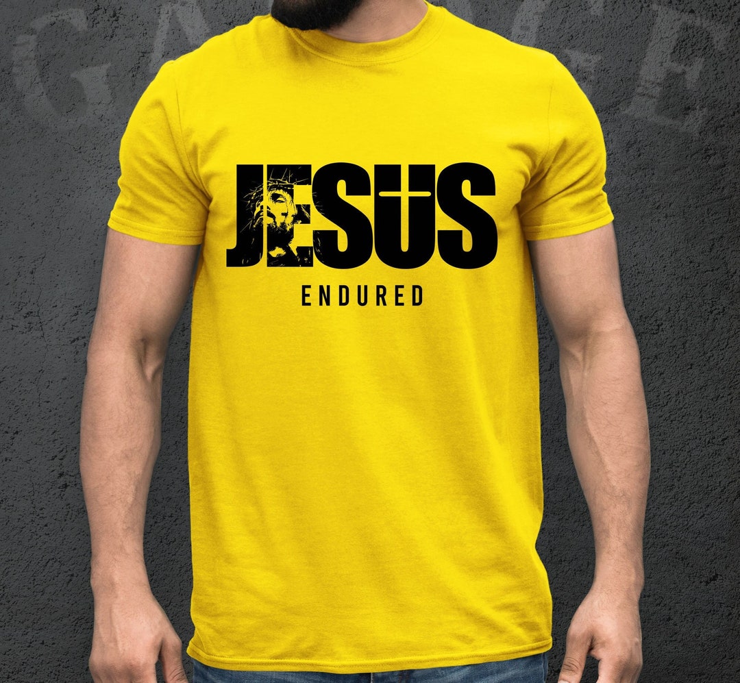 Jesus Endured T-shirt Christian Athlete | Workout Tee | Gym Tee ...