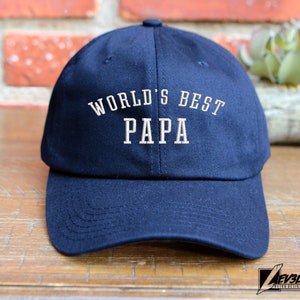 Worlds Best Papa Embroidered Baseball Unisex Cap Low Profile Dad Hat - Etsy